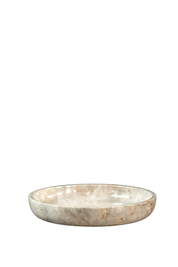 Botanical Boys Neutrals Handmade Marble Low Bowl
