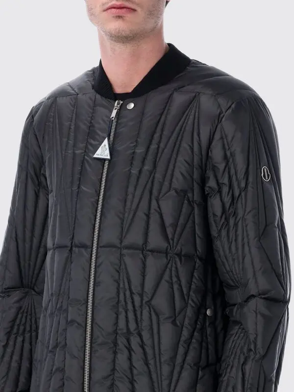 RICK OWENS + MONCLER Rick Owens X Moncler Collaboration Quilted Puffer Jacket With Bomber Collar