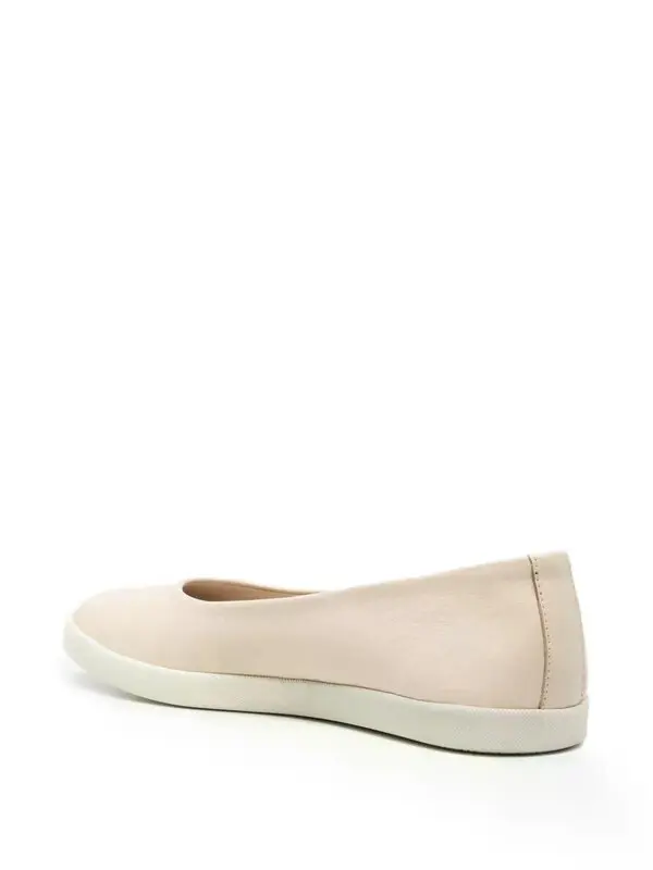 SERGIO MORETTI FIRENZE Round-toe Leather Ballet Flats