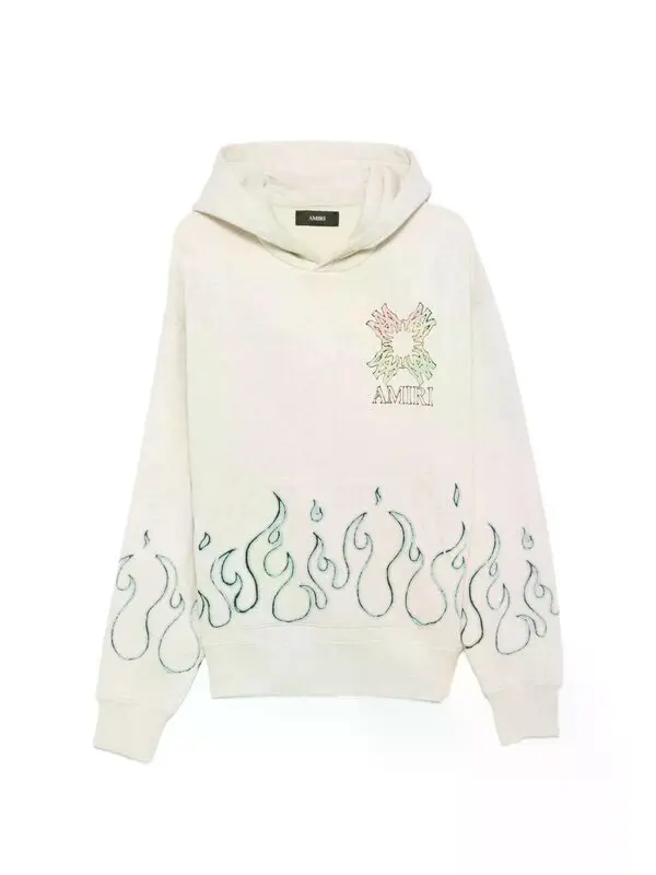 Amiri Logo And Flame Print Hoodie