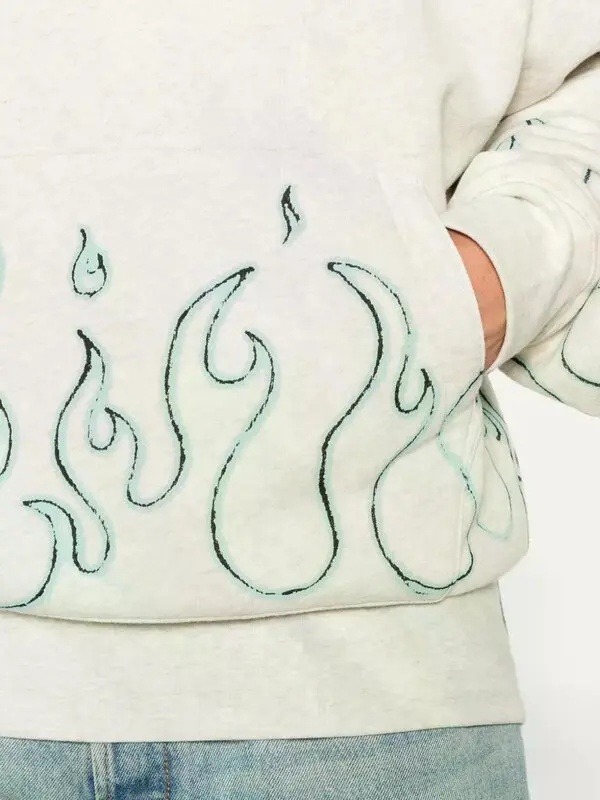 Amiri Logo And Flame Print Hoodie