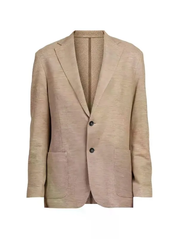 FRADI Single-breasted Notch-lapel Blazer - Neutrals