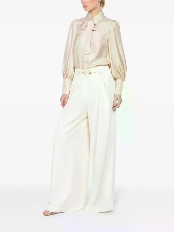 Zimmermann Natura Blouson Shirt Beige Silk