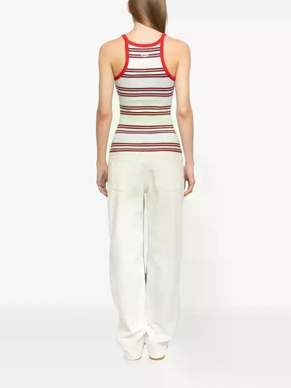 Zadig&Voltaire Albao Striped Cotton Blend Tank Top - Blue