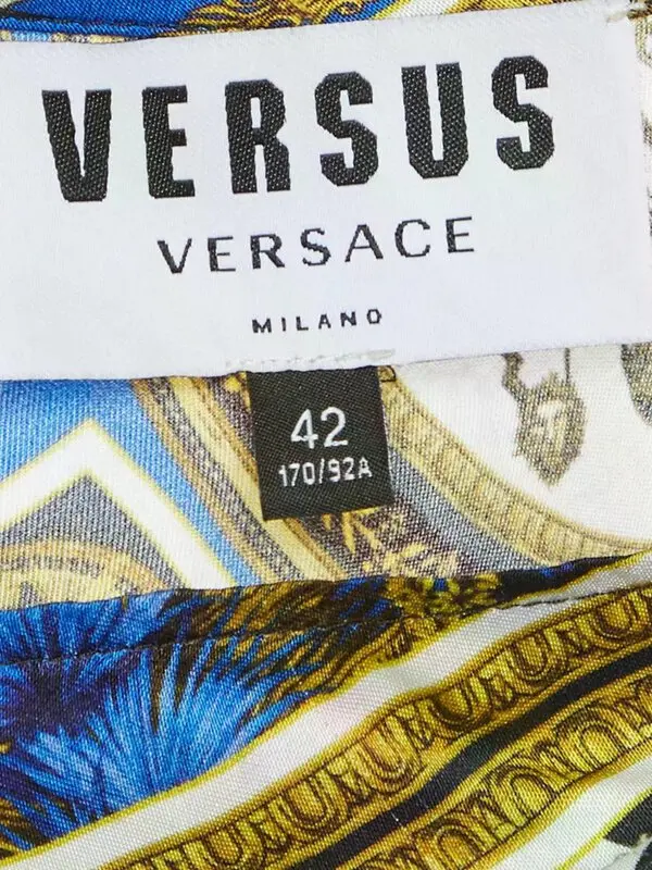VERSUS Printed Satin Dress