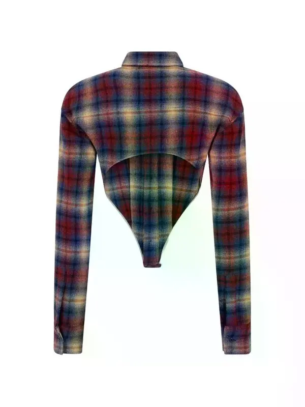 Dsquared2 Deep-cut Flannel Shirt