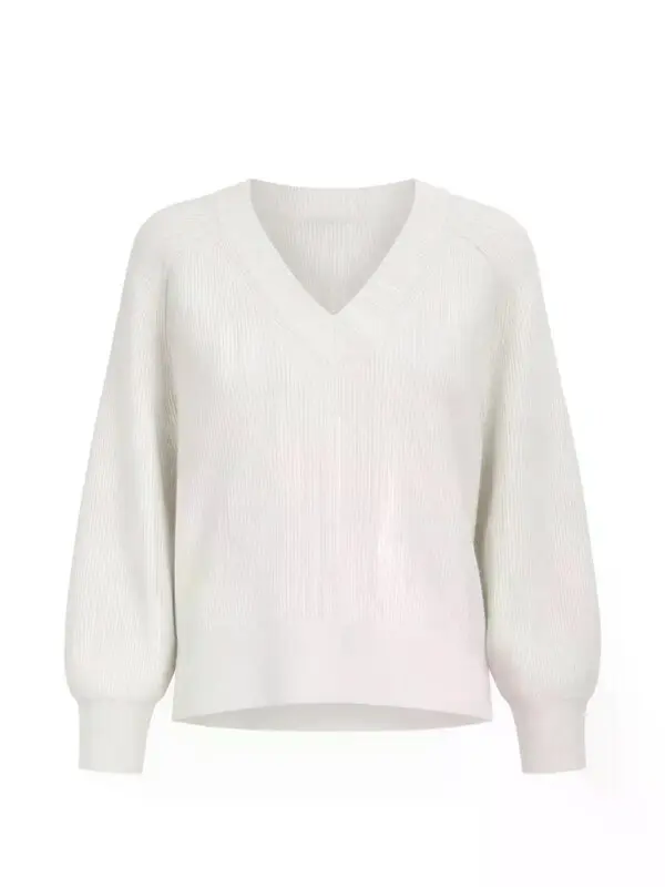 PATRICK ASSARAF Ribbed Knit Raglan Sweater
