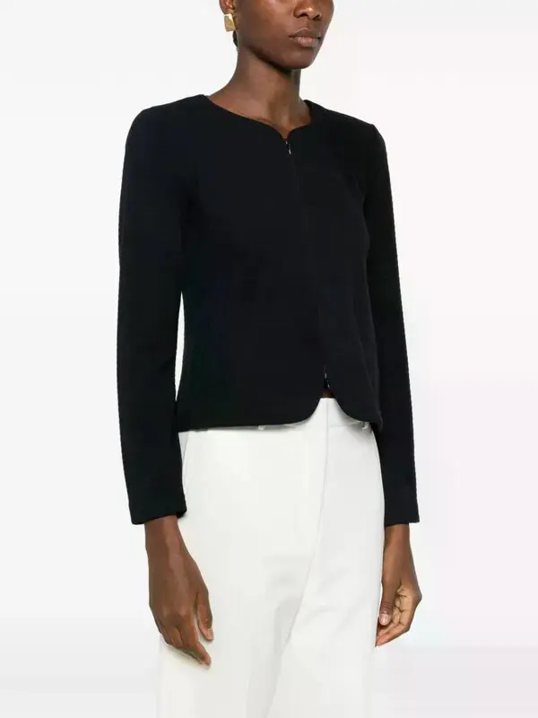 Emporio Armani Textured Finish Zip-fastening Jacket