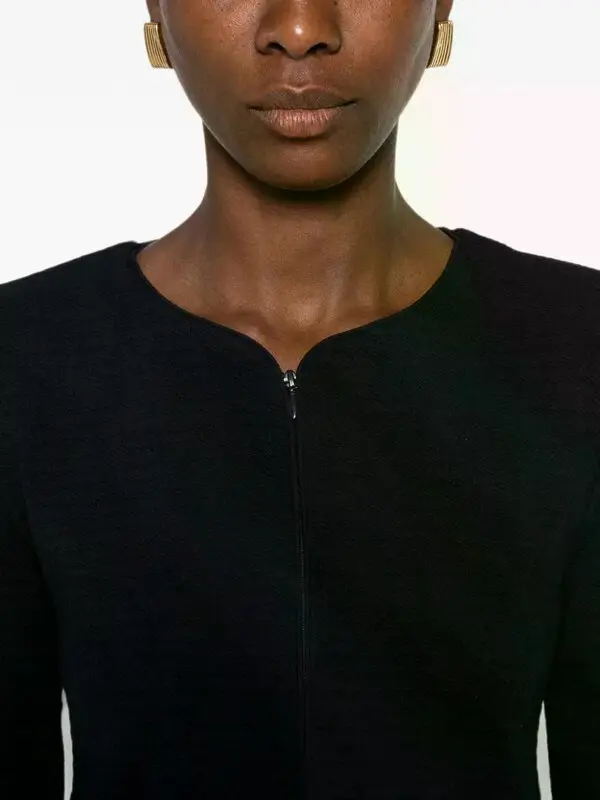 Emporio Armani Textured Finish Zip-fastening Jacket