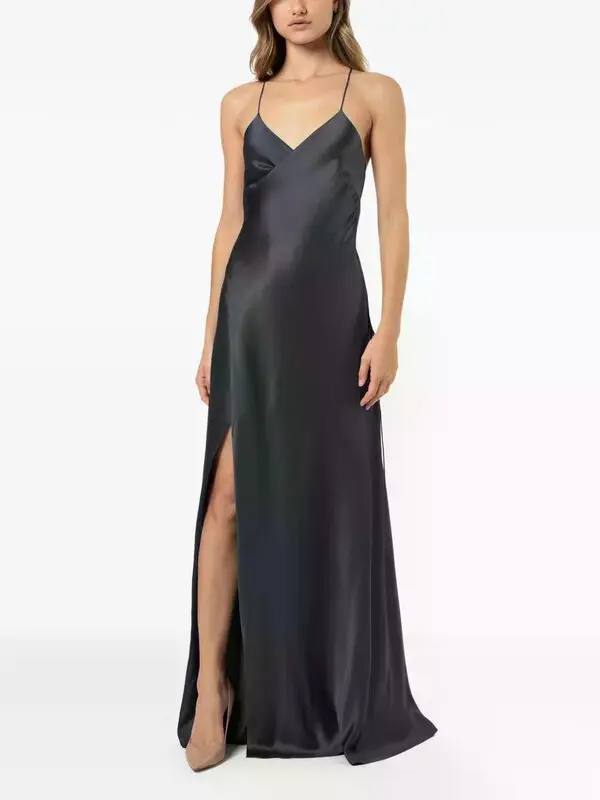 Michelle Mason Strappy Wrap Gown