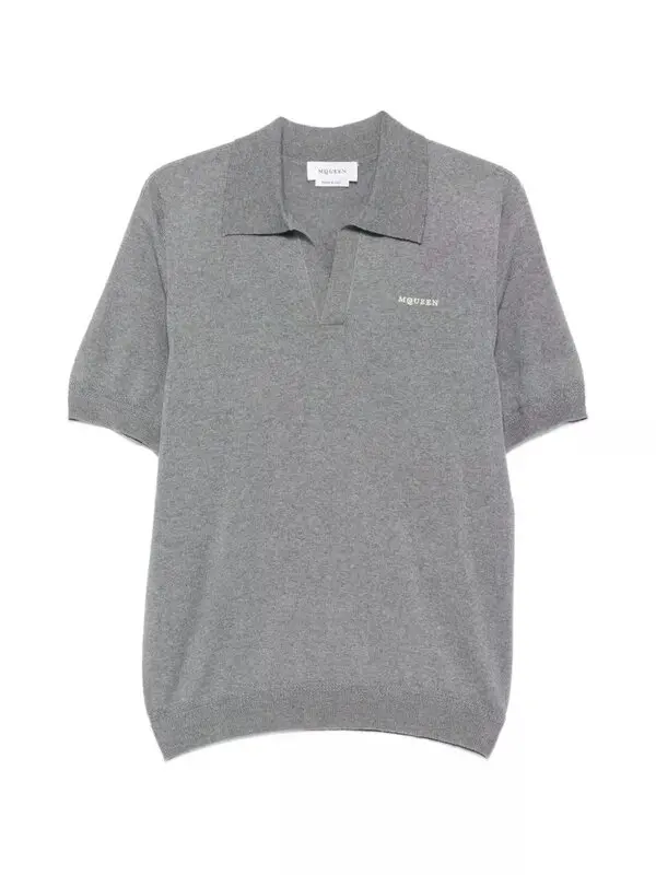Alexander McQueen Logo-embroidered Short-sleeve Top