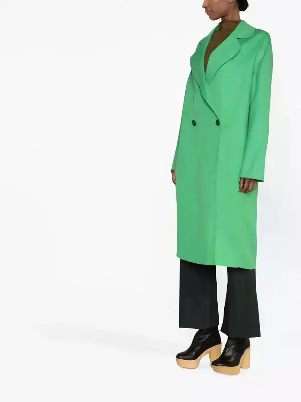 Stella McCartney Double-breasted Wool Coat - Green