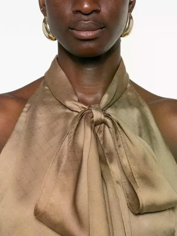 TOM FORD Jacquard Pattern Halterneck Top