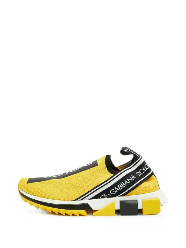 Dolce & Gabbana Sorrento Logo Sneakers - Yellow