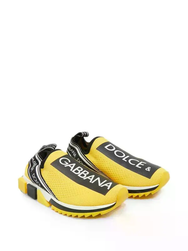 Dolce & Gabbana Sorrento Logo Sneakers - Yellow