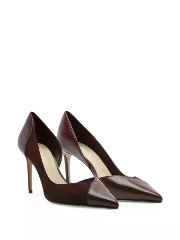 ALEXANDRE BIRMAN Patricia 85 Suede-panel Pumps