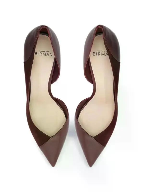 ALEXANDRE BIRMAN Patricia 85 Suede-panel Pumps