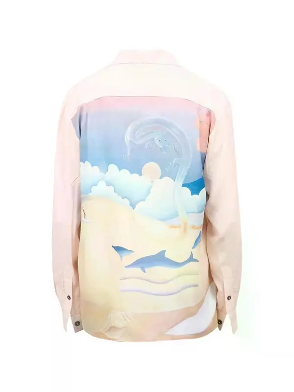 Paul & Joe Dragon-print Camp-collar Shirt