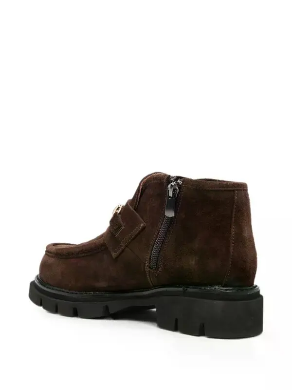 SERGIO MORETTI FIRENZE Horsebit Detail Suede Ankle Boots