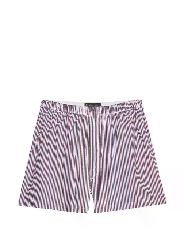 Brooks Brothers Striped Cotton Boxer - Blue