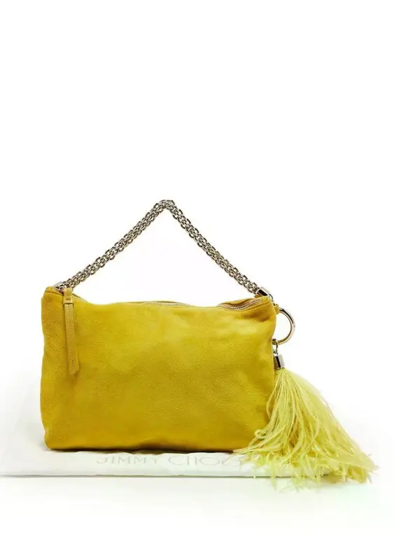 JIMMY CHOO Callie Suede Tote Bag - Yellow