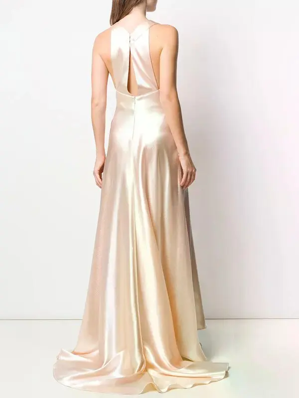 Philosophy Di Lorenzo Serafini Flared Satin Gown