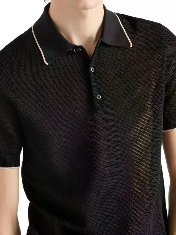 Prada Silk And Cotton Polo Shirt