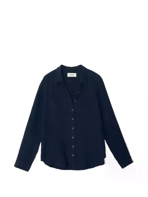Xirena Crinkled Long-sleeve Shirt - Blue