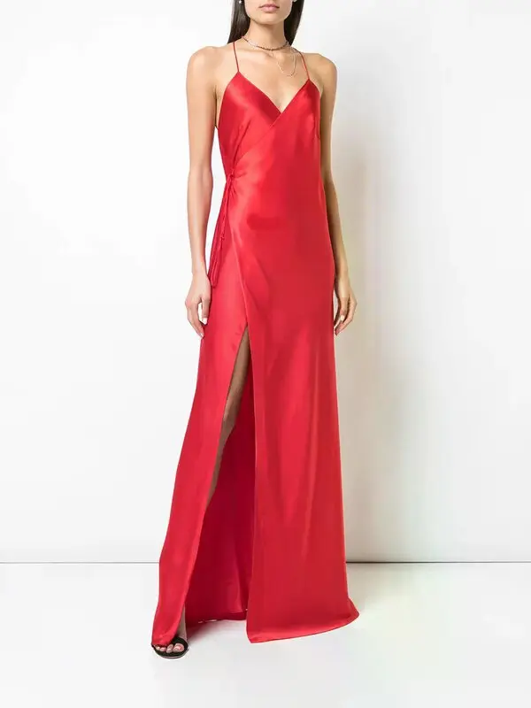 Michelle Mason Strappy Wrap Gown