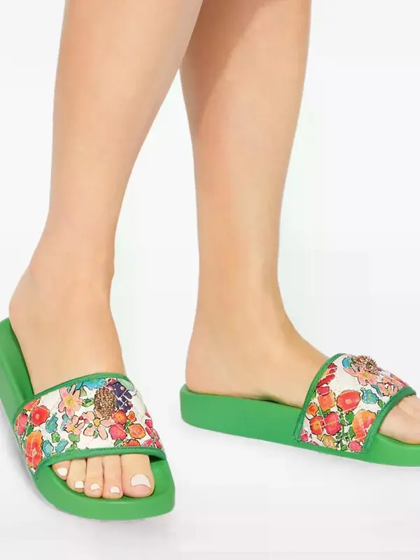 Kurt Geiger Meena Eagle Slides - Green