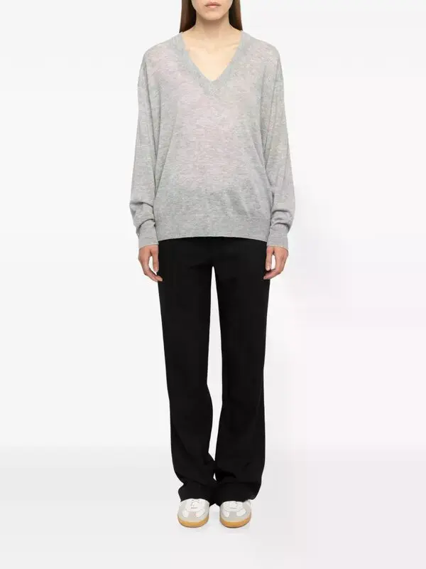 Zadig&Voltaire Swyny" Cashmere V-neck Jumper - Grey