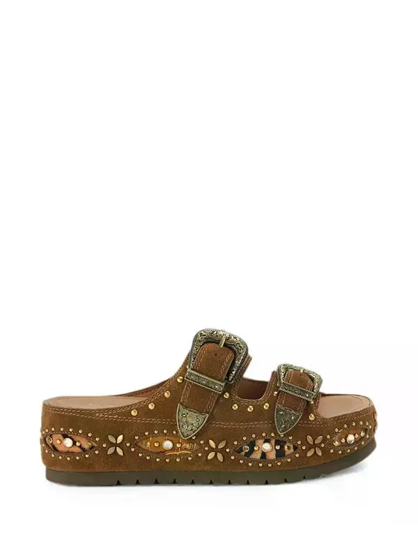 Kurt Geiger Western Buckle Platform Sandals