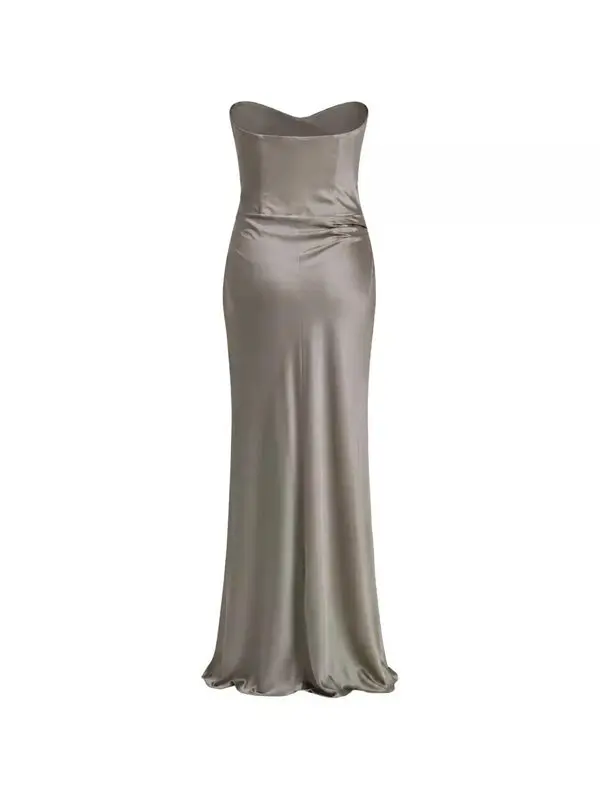 THE SEI Cowl-neck Ruched Maxi Gown