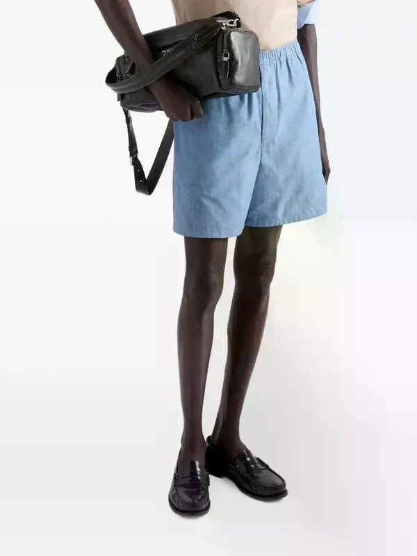 Prada Chambray Bermuda Shorts - Blue