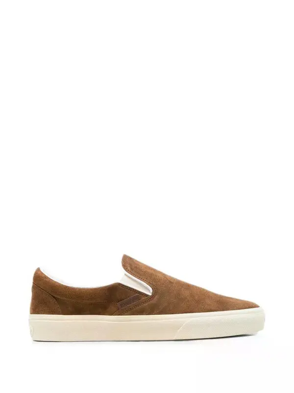 TOM FORD Round-toe Slip-on Loafers - Brown