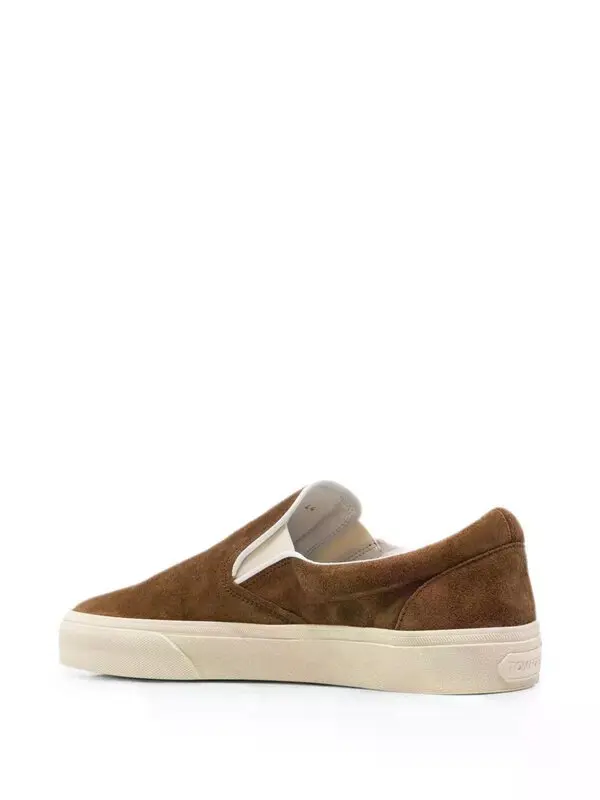 TOM FORD Round-toe Slip-on Loafers - Brown