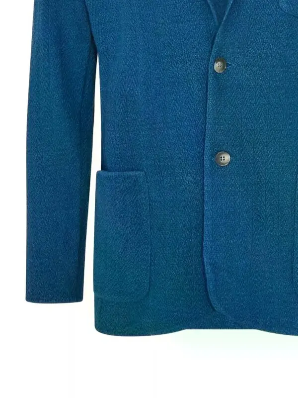 PATRICK ASSARAF Herringbone-knit Single-breasted Blazer