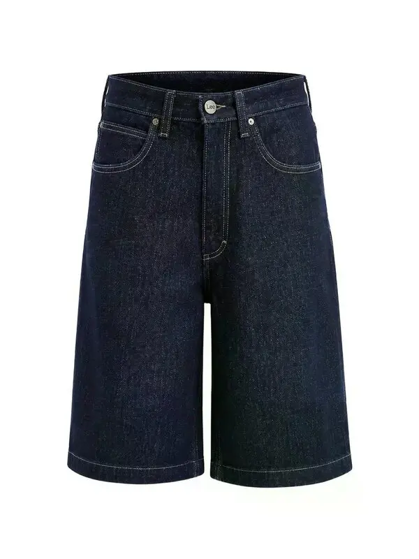 LEEM Denim Shorts With Contrast Stitching