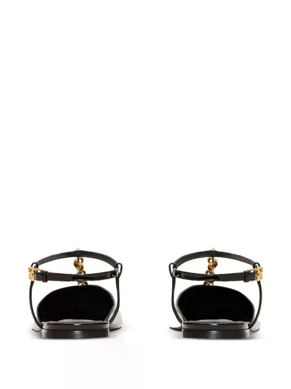 Balmain Patent Leather Sync Chain Sandals