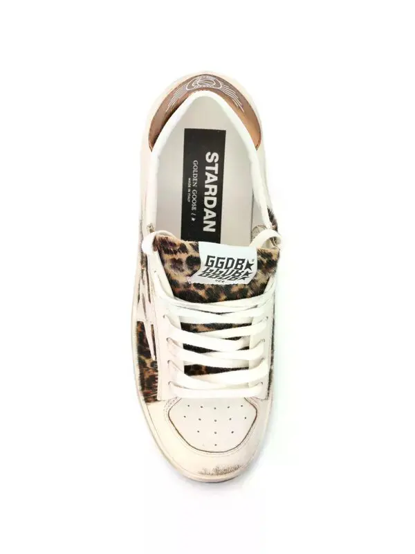 GOLDEN GOOSE Stardan Leopard-print Sneakers - Neutrals