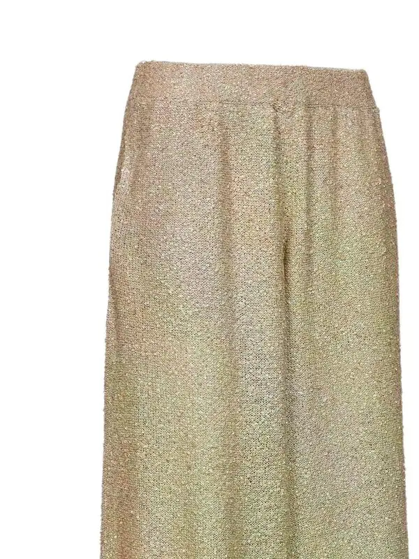 Brunello Cucinelli Sequin-embroidered Wide-leg Trousers