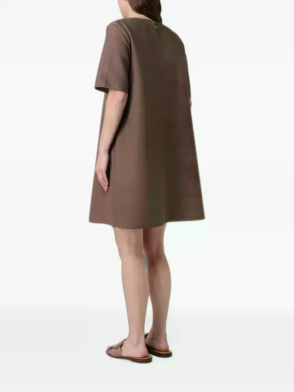 Max Mara Crêpe T-shirt Mini Dress - Brown