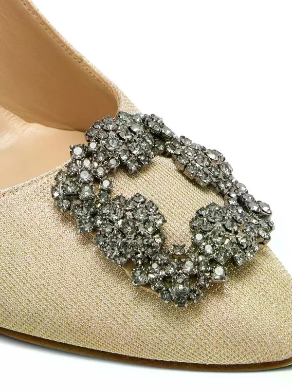 Manolo Blahnik Hangisi Crystal-buckle Pumps