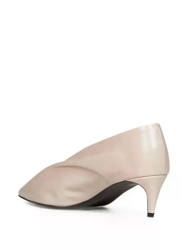 Khaite Pleated Pointed-toe Pumps - Neutrals