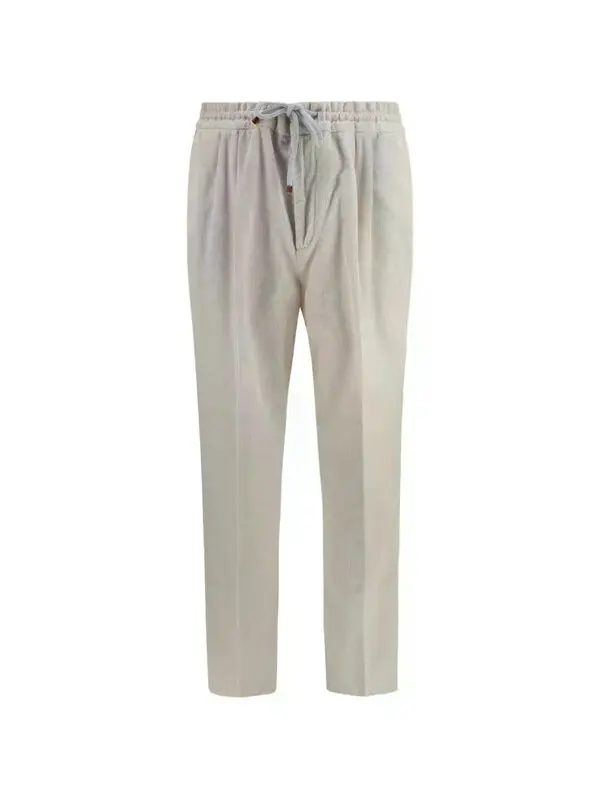 Brunello Cucinelli Corduroy Drawstring Trousers - Neutrals