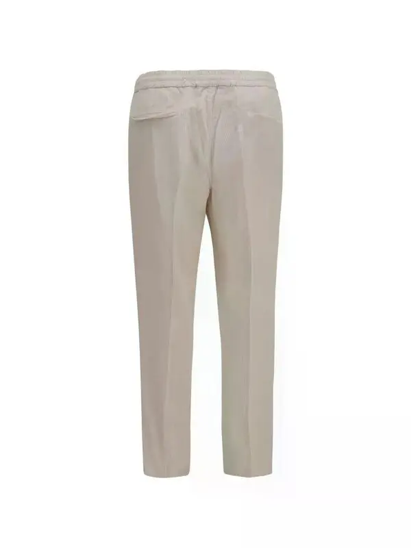 Brunello Cucinelli Corduroy Drawstring Trousers - Neutrals