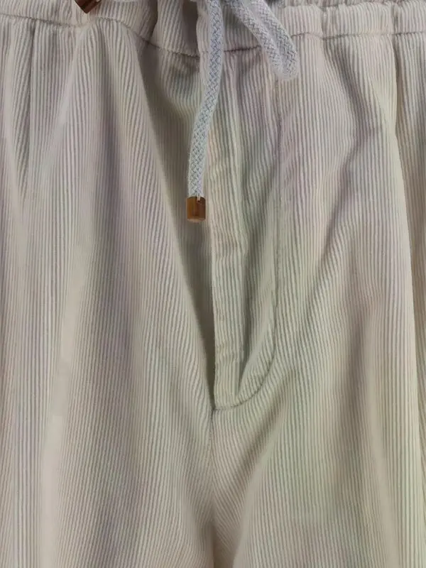 Brunello Cucinelli Corduroy Drawstring Trousers - Neutrals