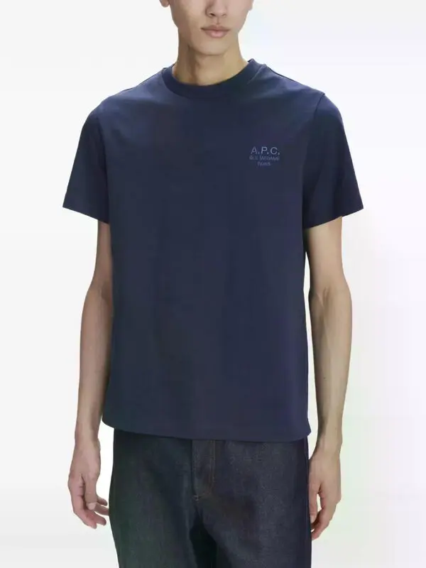 A.p.c. Crew-neck Short-sleeve T-shirt - Blue