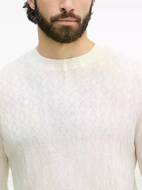 Armani Exchange Textured Knit Crew Neck Sweater
