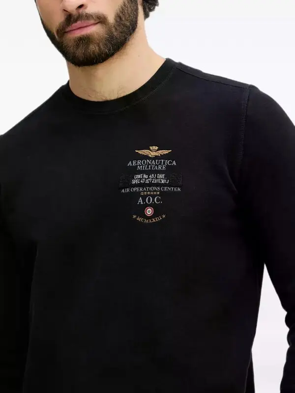 AERONAUTICA MILITARE Embroidered Logo Sweater